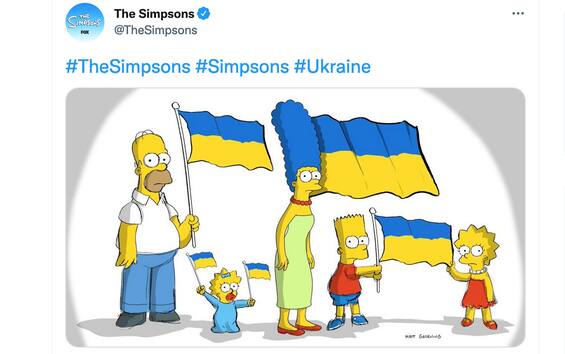 I Simpson contro la guerra in Ucraina: la vignetta di Matt Groening