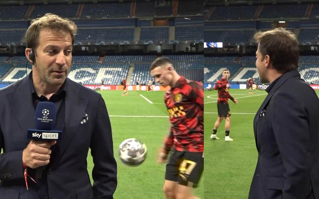 Foden invita Del Piero a palleggiare dopo Real Madrid-Manchester City ...