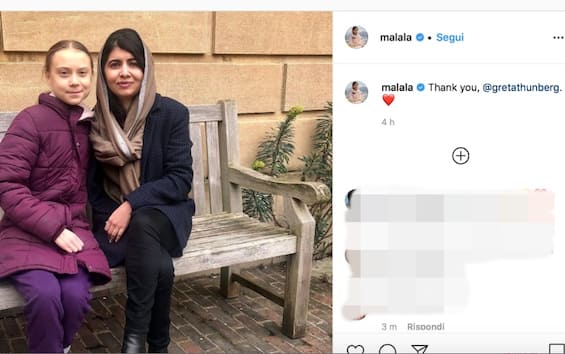 Oxford, Malala Yousafzai incontra Greta Thunberg: “Per lei salterei la ...