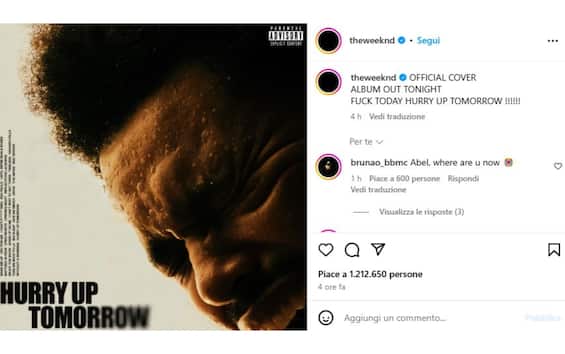 The Weeknd, è uscito il nuovo album Hurry Up Tomorrow (con featuring ...