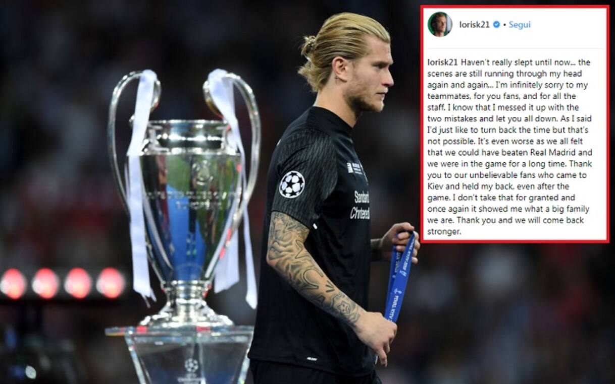 Loris Karius e le scuse su Instagram dopo Real-Liverpool: 'Vorrei ...