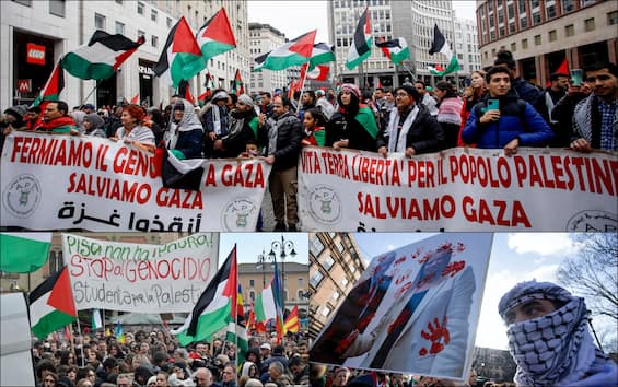 Cortei pro Palestina, da Milano a Roma ancora in migliaia nelle piazze ...