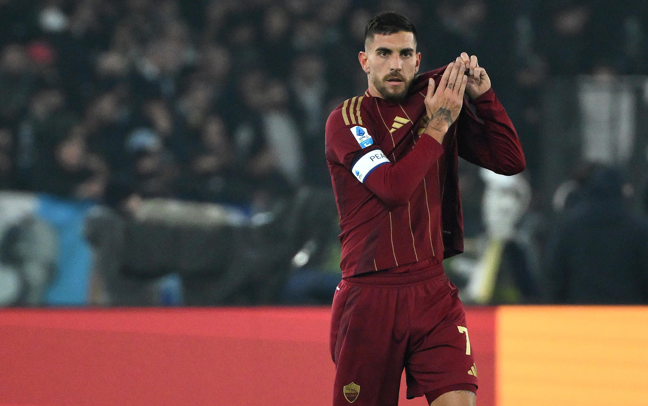 Pellegrini, gol in Roma Lazio: si riprende i giallorossi nel derby ed esulta così. FOTO | Sky Sport