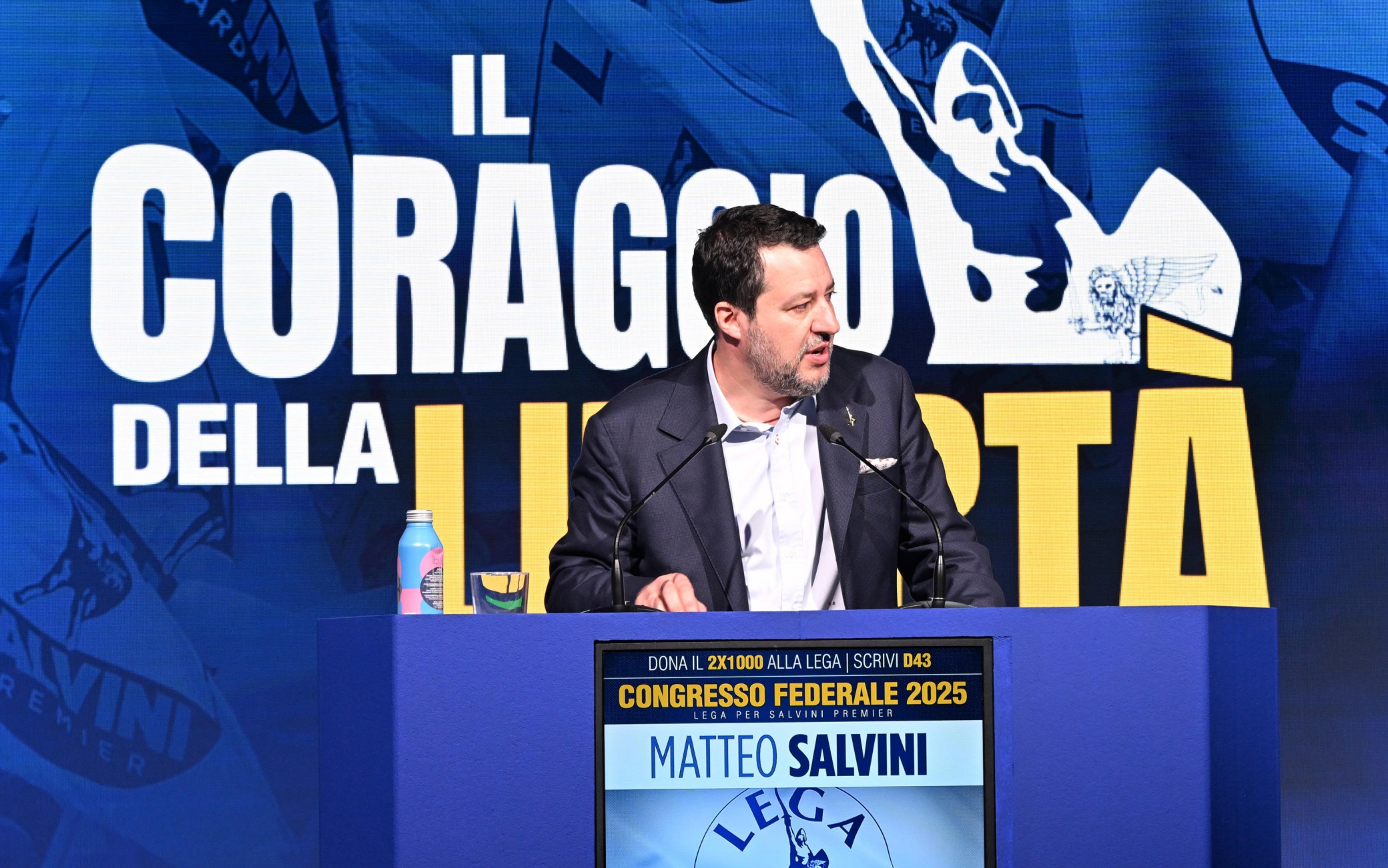 Congresso Lega, Salvini segretario fino al 2029. 'Io al Viminale? A ...