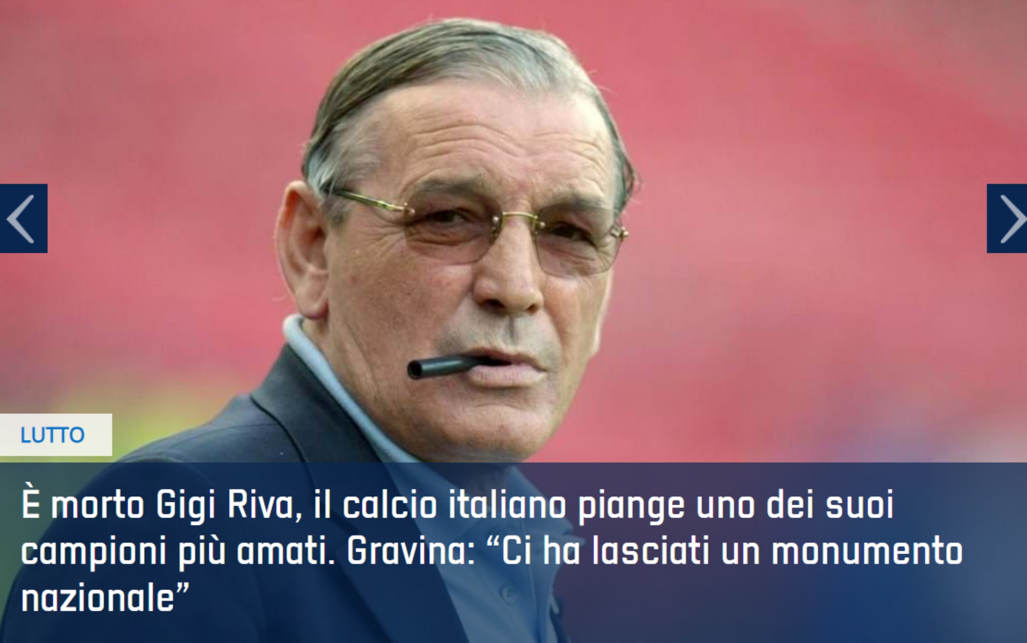 Morte Gigi Riva, le reazioni del mondo del calcio | Sky Sport
