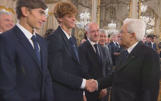Coppa Davis, Sinner al Quirinale: 'Vittoria di squadra'. Mattarella: 'Nessuna pressione' | Sky TG24