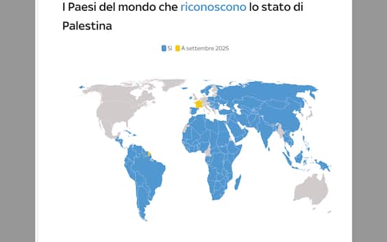 Stato Palestinese, la mappa dei Paesi che lo riconoscono: LA MAPPA ...