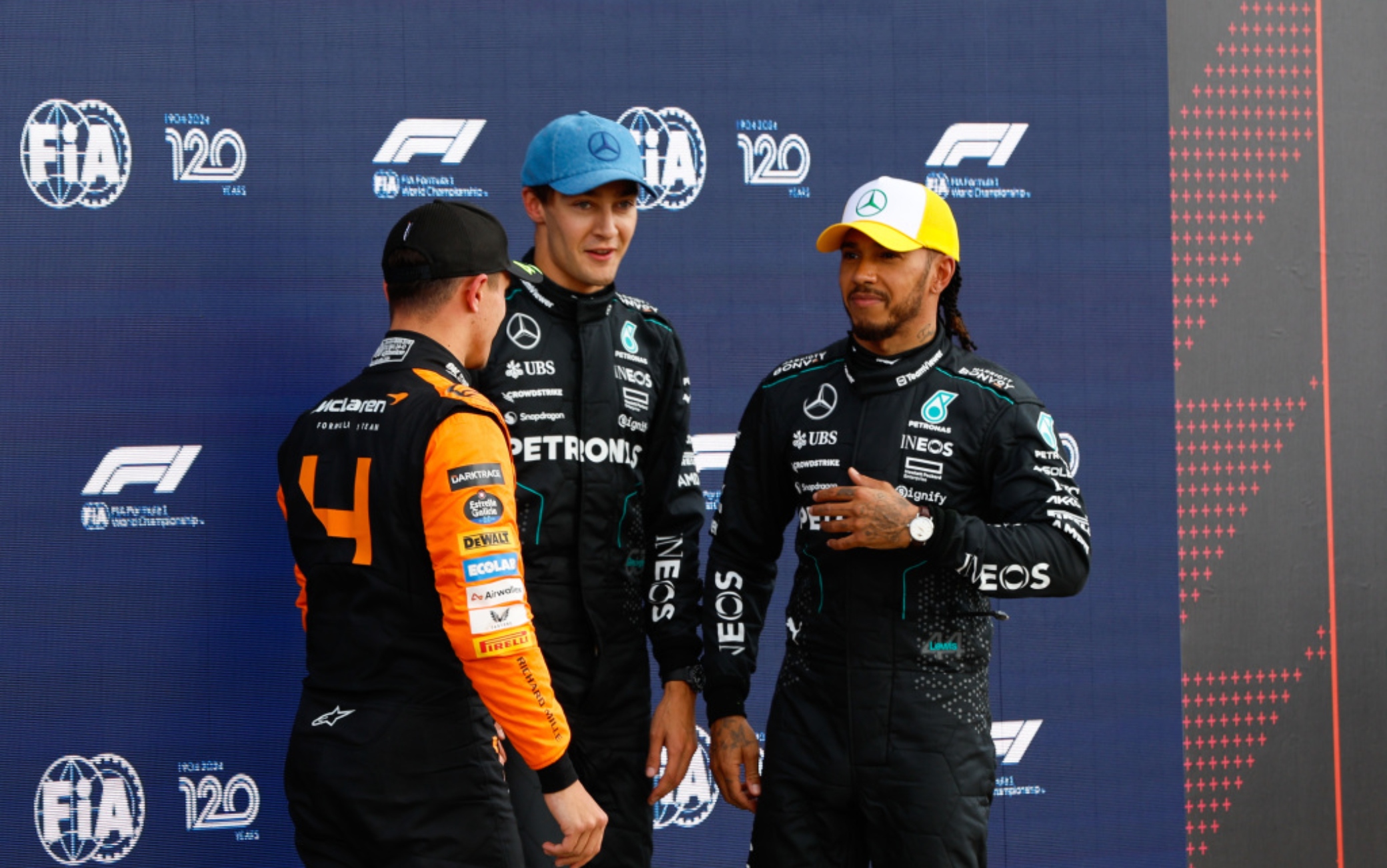 F1, Russell, Hamilton, Norris: prima volta con una top-3 tutta ...