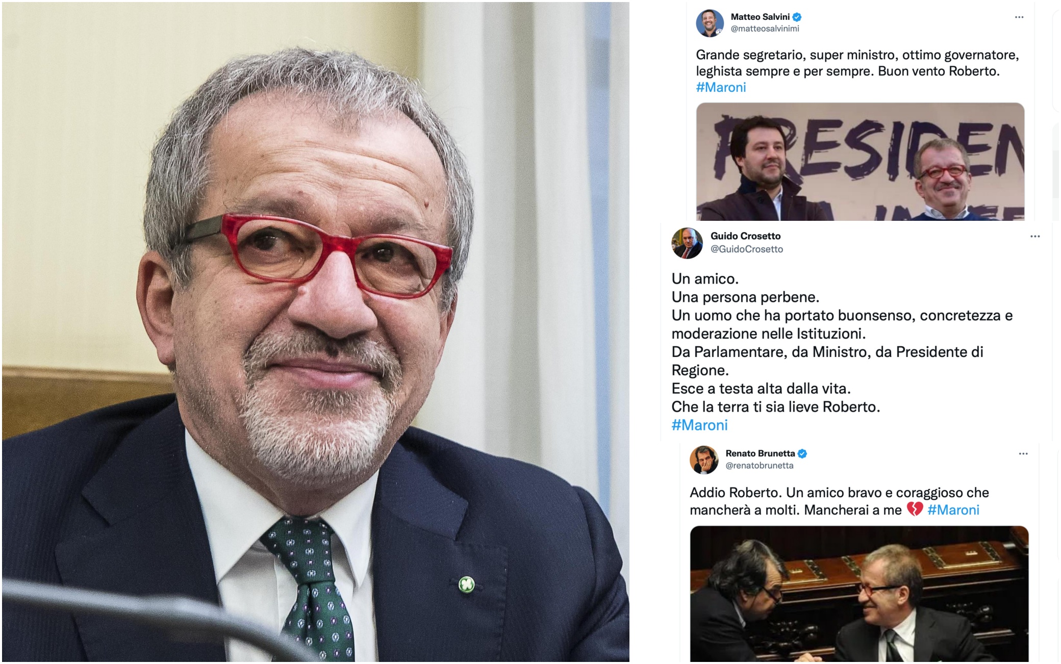 È morto Roberto Maroni, l'ex segretario della Lega aveva 67 anni | Sky TG24