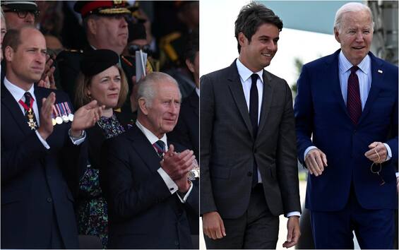 80° anniversario del D-day, re Carlo e William a Portsmouth e Biden in ...