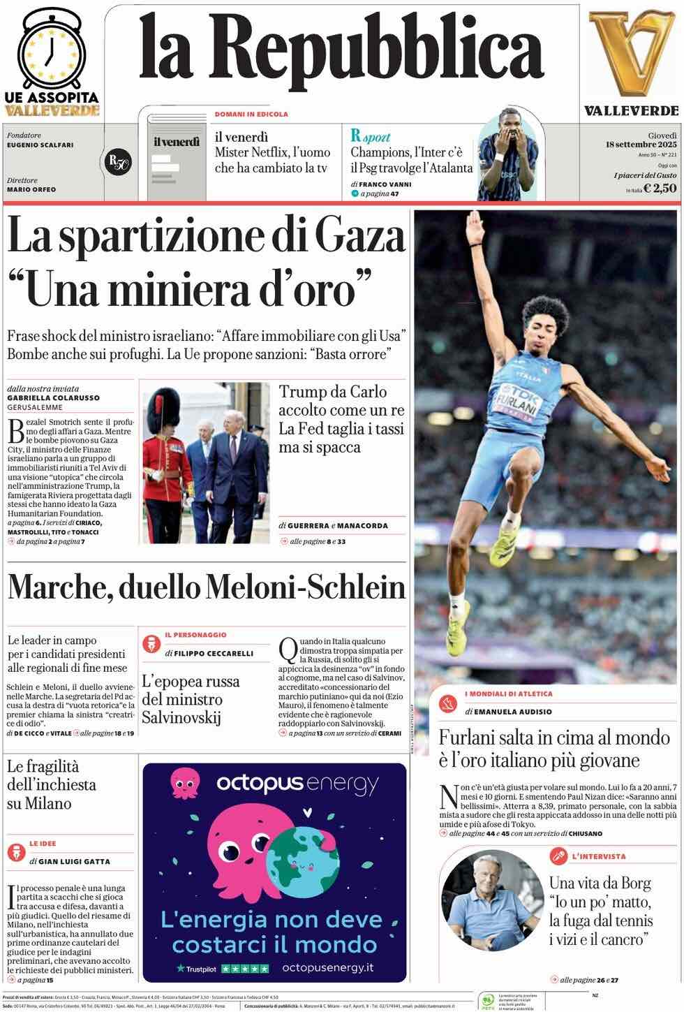 Le prime pagine dei quotidiani di oggi 18 settembre: la rassegna stampa ...