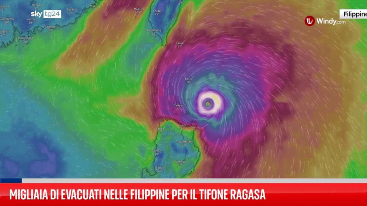 Migliaia di evacuati nelle Filippine per il tifone Ragasa | Video Sky TG24