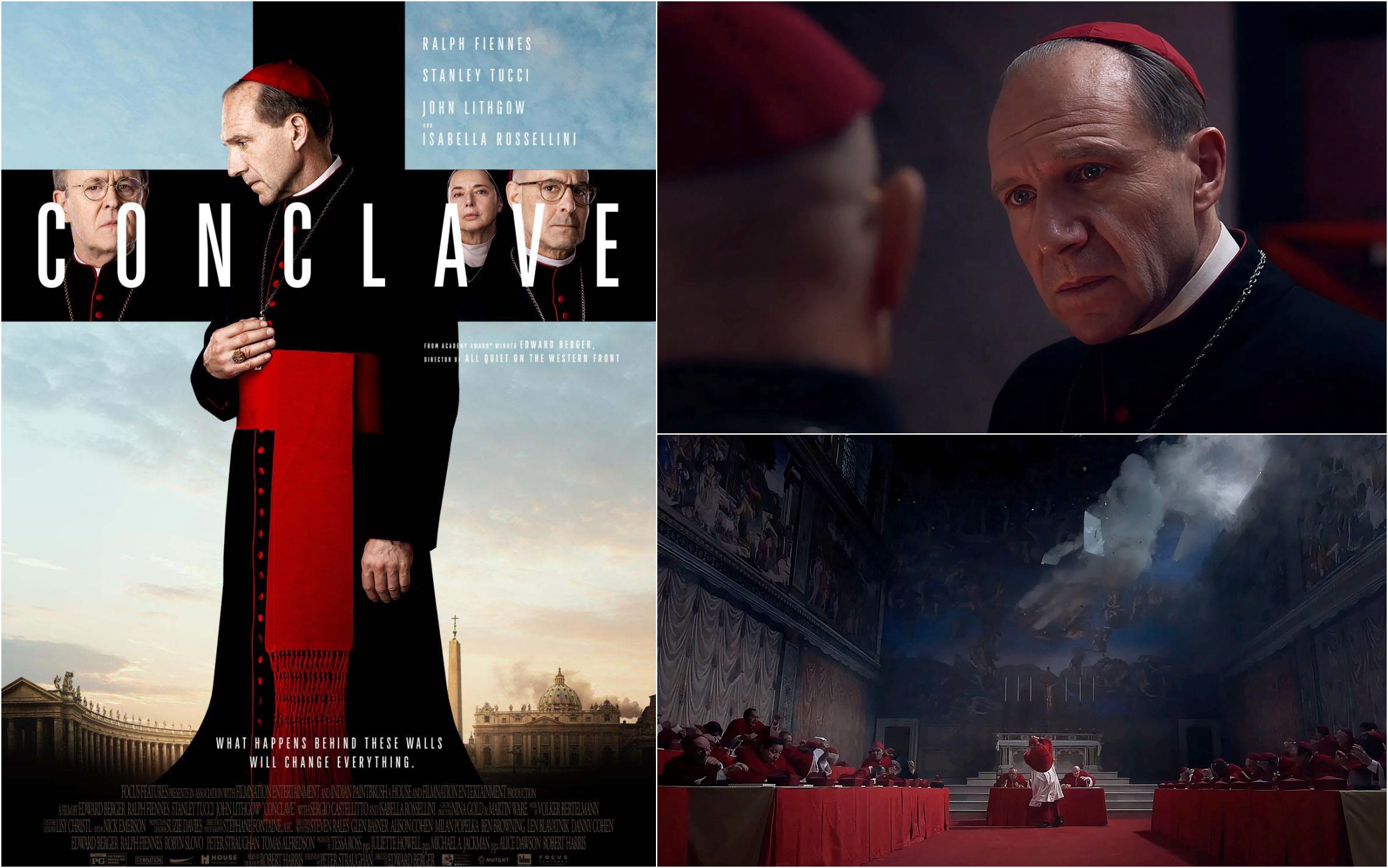 'Conclave', trama e cast del film con Ralph Fiennes, Sergio Castellitto e Isabella Rossellini ...