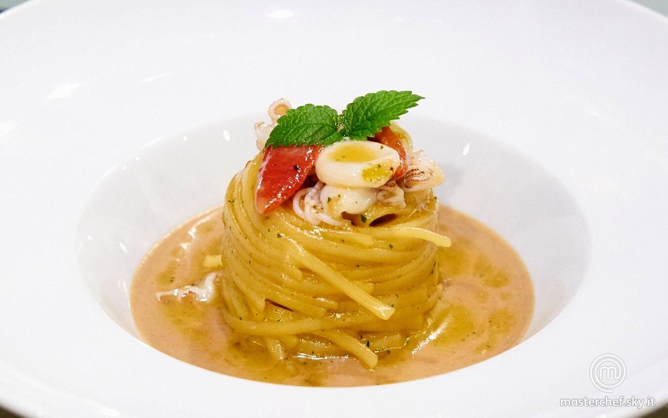 Masterchef: Trenette con calamaretti spillo e salsa di pane | Sky