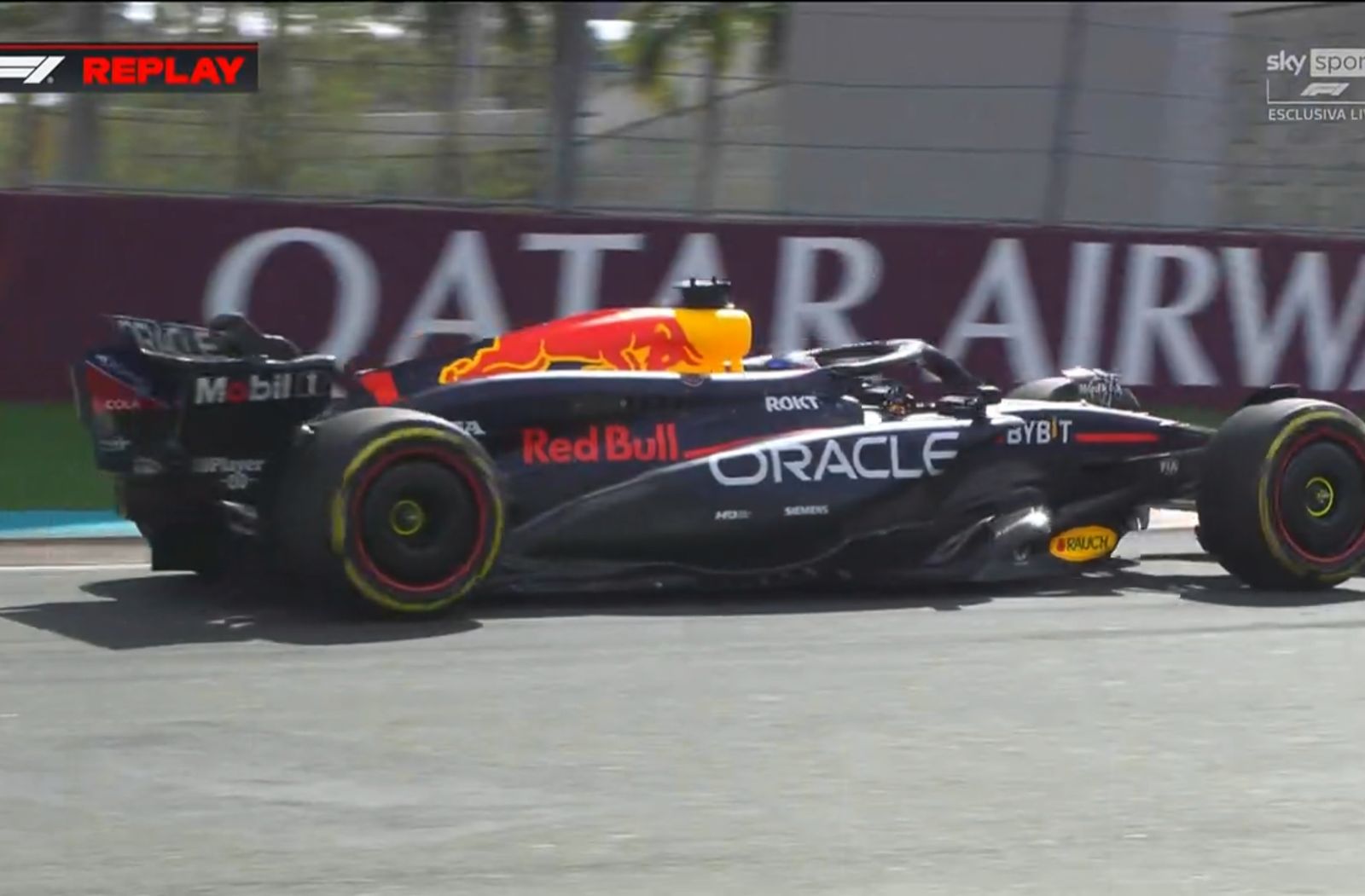 F1, GP Miami 2024: Verstappen abbatte un birillo nella gara degli Usa ...