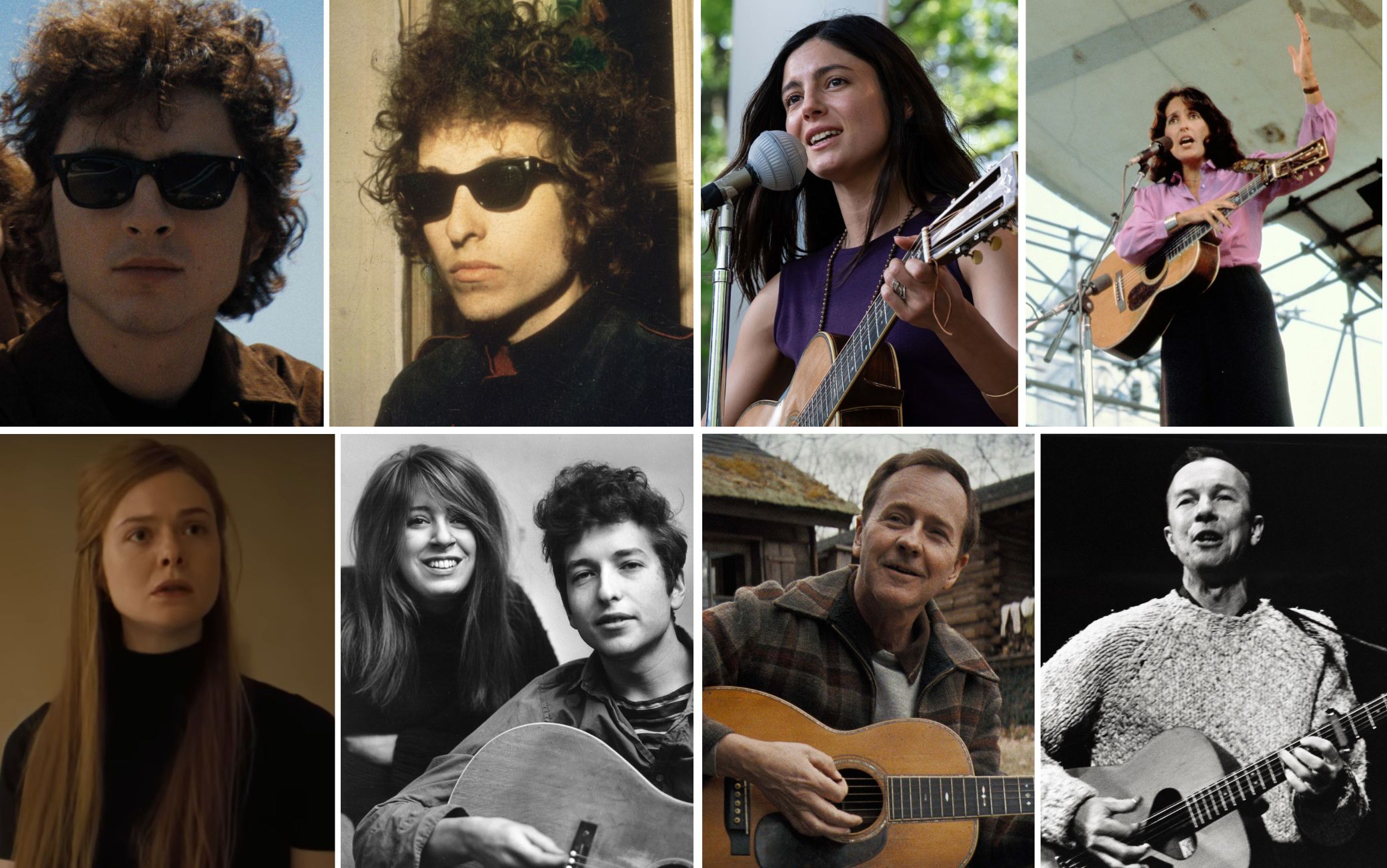 A Complete Unknown, attori del cast del film su Bob Dylan a confronto ...