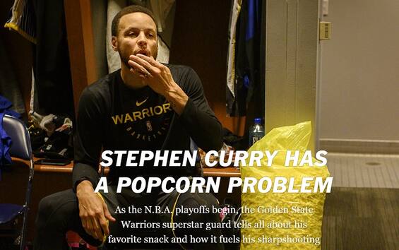 NBA, il segreto inconfessabile di Steph Curry: la dipendenza da popcorn ...