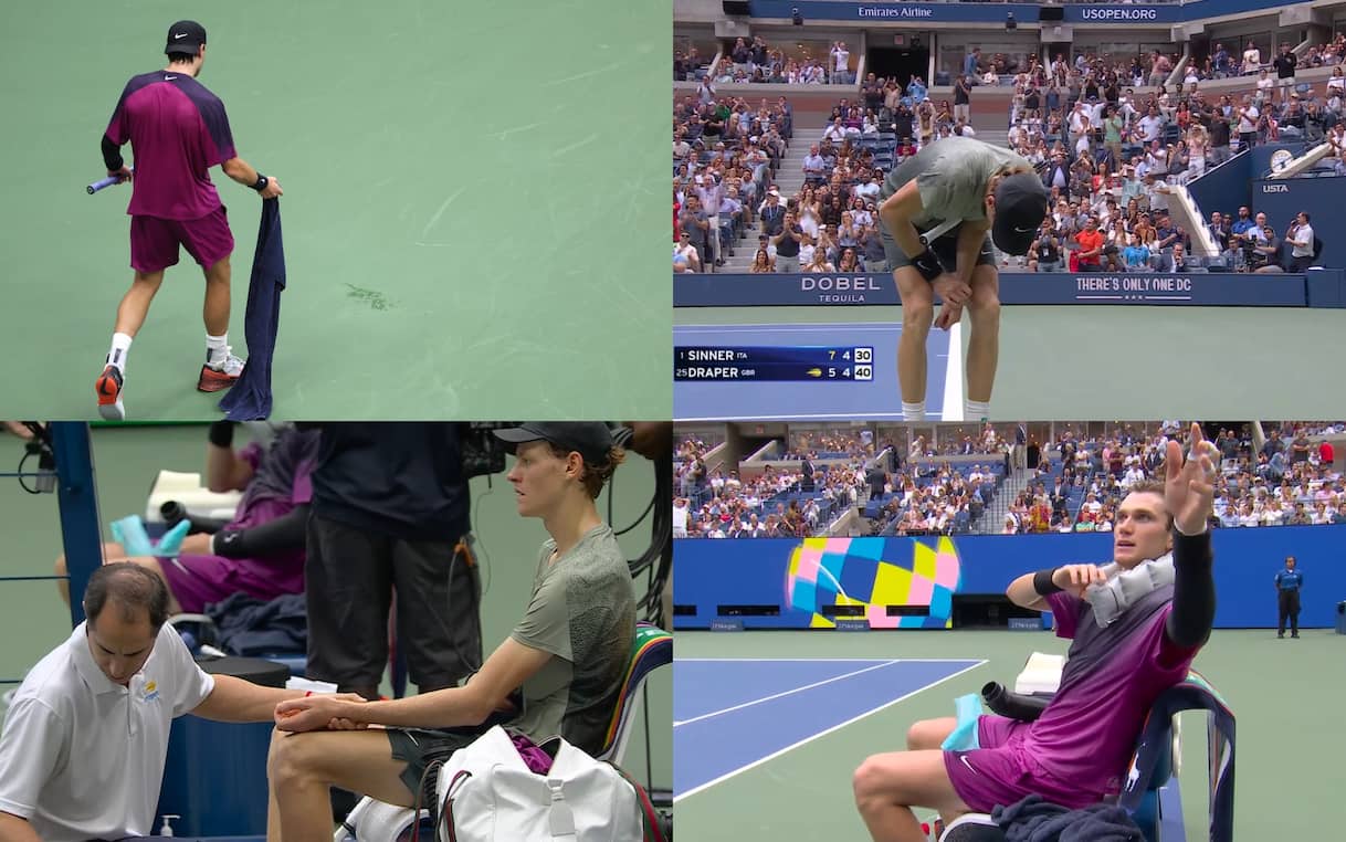 US Open, Sinner il polso e Draper il vomito: 2° set 'thriller' della ...