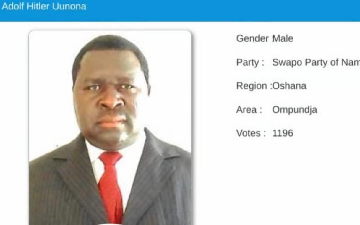 Namibia, Adolf Hitler Uunona: chi è il consigliere regionale favorito ...