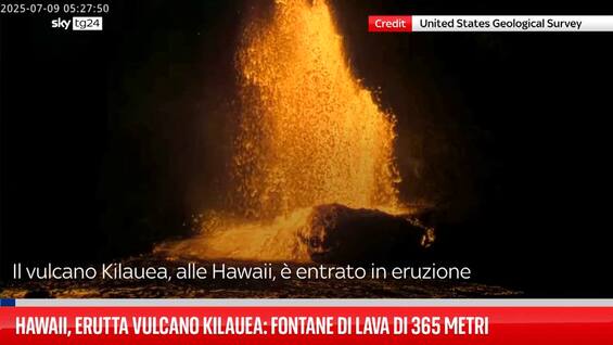 Hawaii, erutta vulcano Kilauea: fontane di lava di 365 metri | Video ...