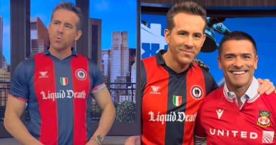 Ryan Reynolds, l'attore indossa la maglia del Campobasso in uno show tv ...