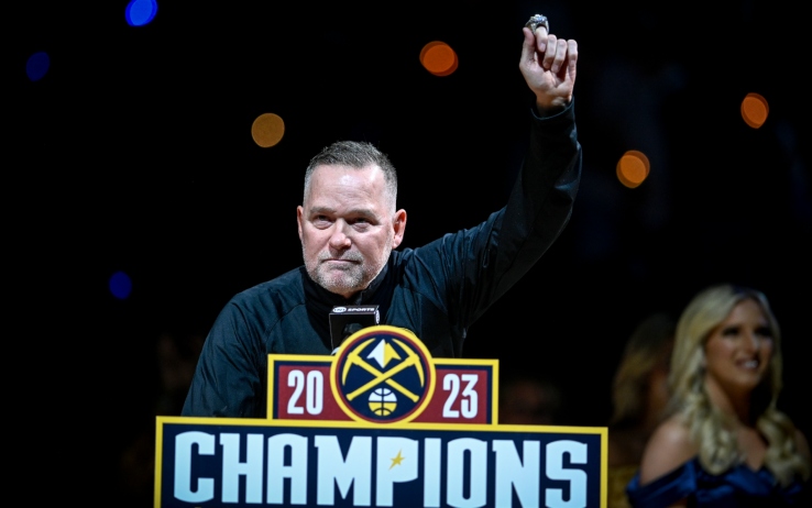 NBA, le immagini più belle della consegna degli anelli ai Denver ...
