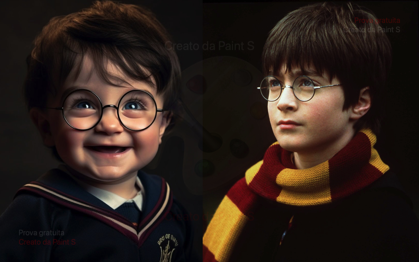 Personaggi di Harry Potter disegnati come bambini dall'AI. Foto | Sky TG24