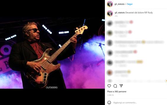 È morto Rudy Ruzza, lo storico bassista degli Statuto