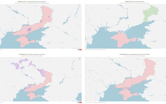 Due anni di guerra in Ucraina, la mappa aggiornata dei territori e l’avanzata russa | Sky TG24