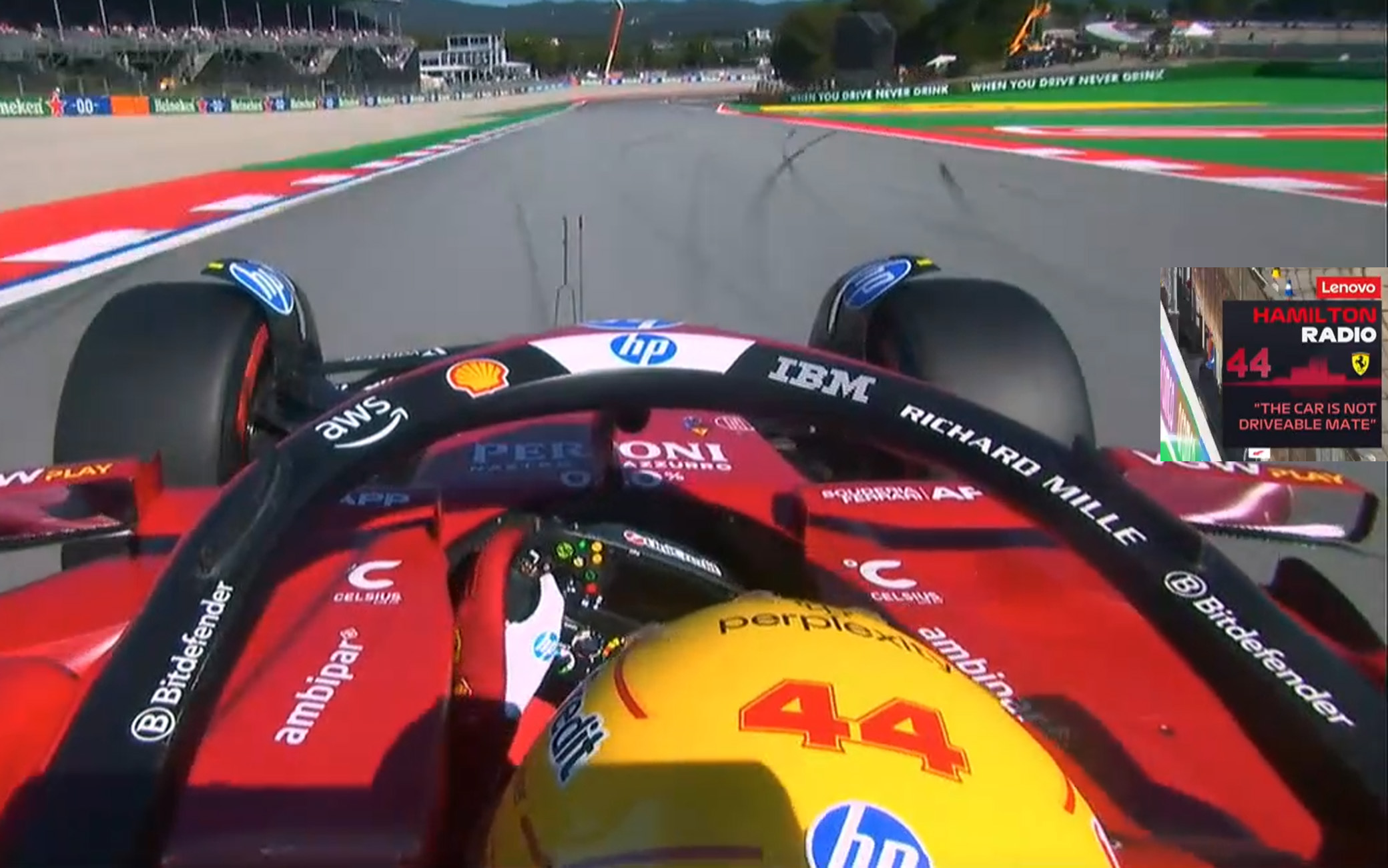 Hamilton dopo le qualifiche del GP Spagna 2025: 'Obiettivo podio, sarà massimo attacco'. VIDEO ...