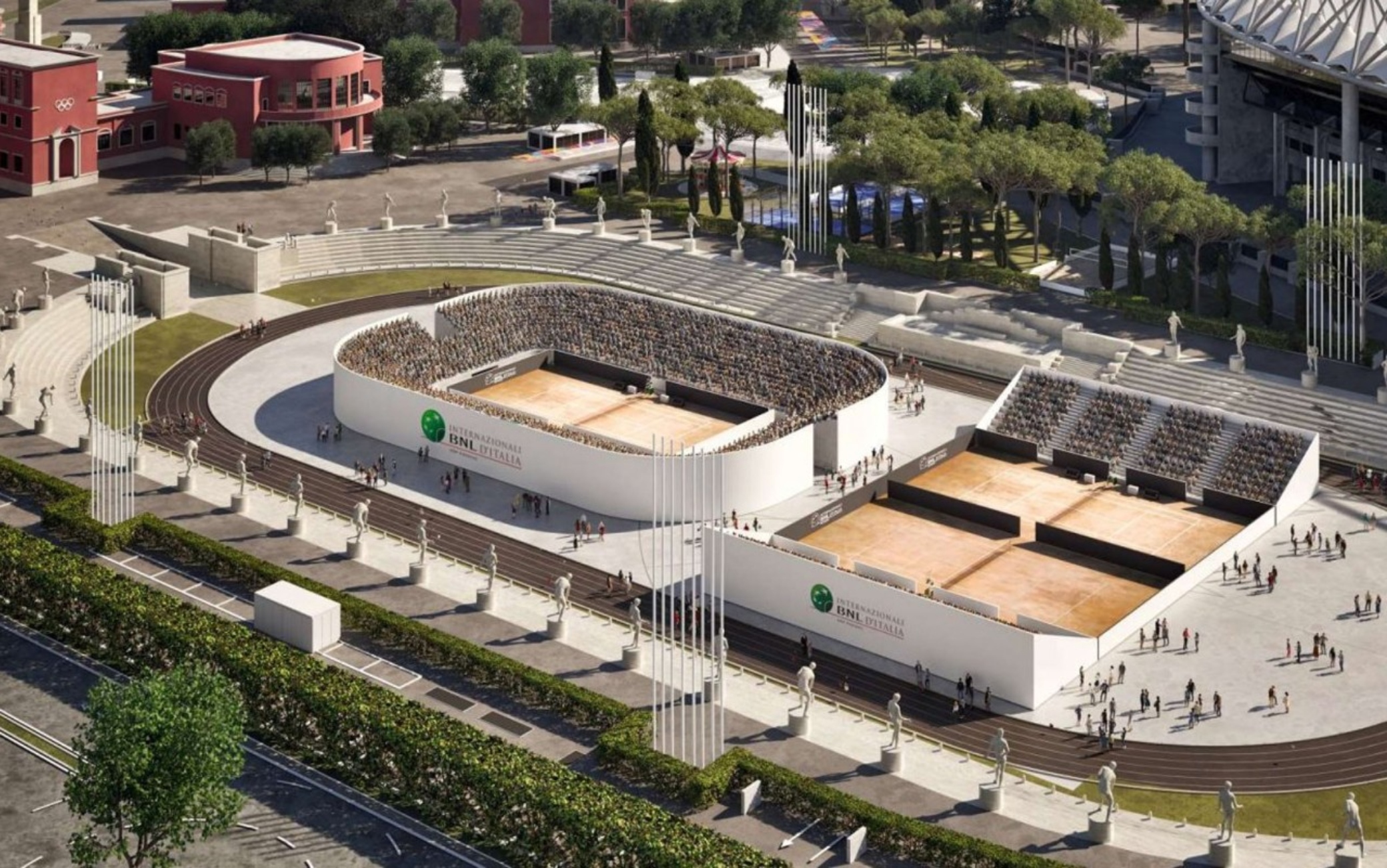 Internazionali Tennis d'Italia, i campi in terra rossa di Roma | Sky Sport