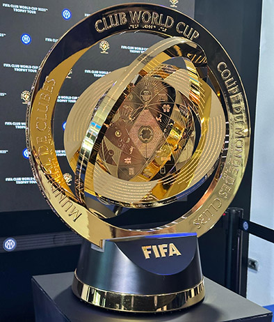 Mondiale per club 2025, il trofeo è a Milano. Foto | Sky Sport