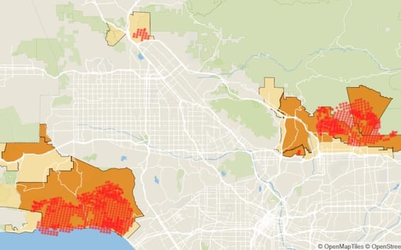 Incendio Los Angeles, la mappa dei roghi, da Hollywood a Malibu | Sky TG24