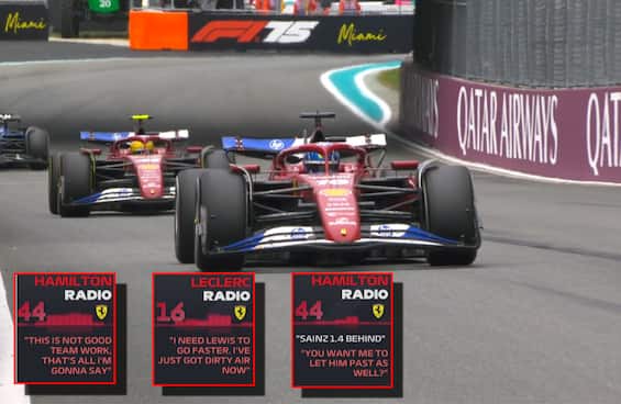 Ferrari, scintille Hamilton Leclerc al GP Miami di F1: team radio e ...
