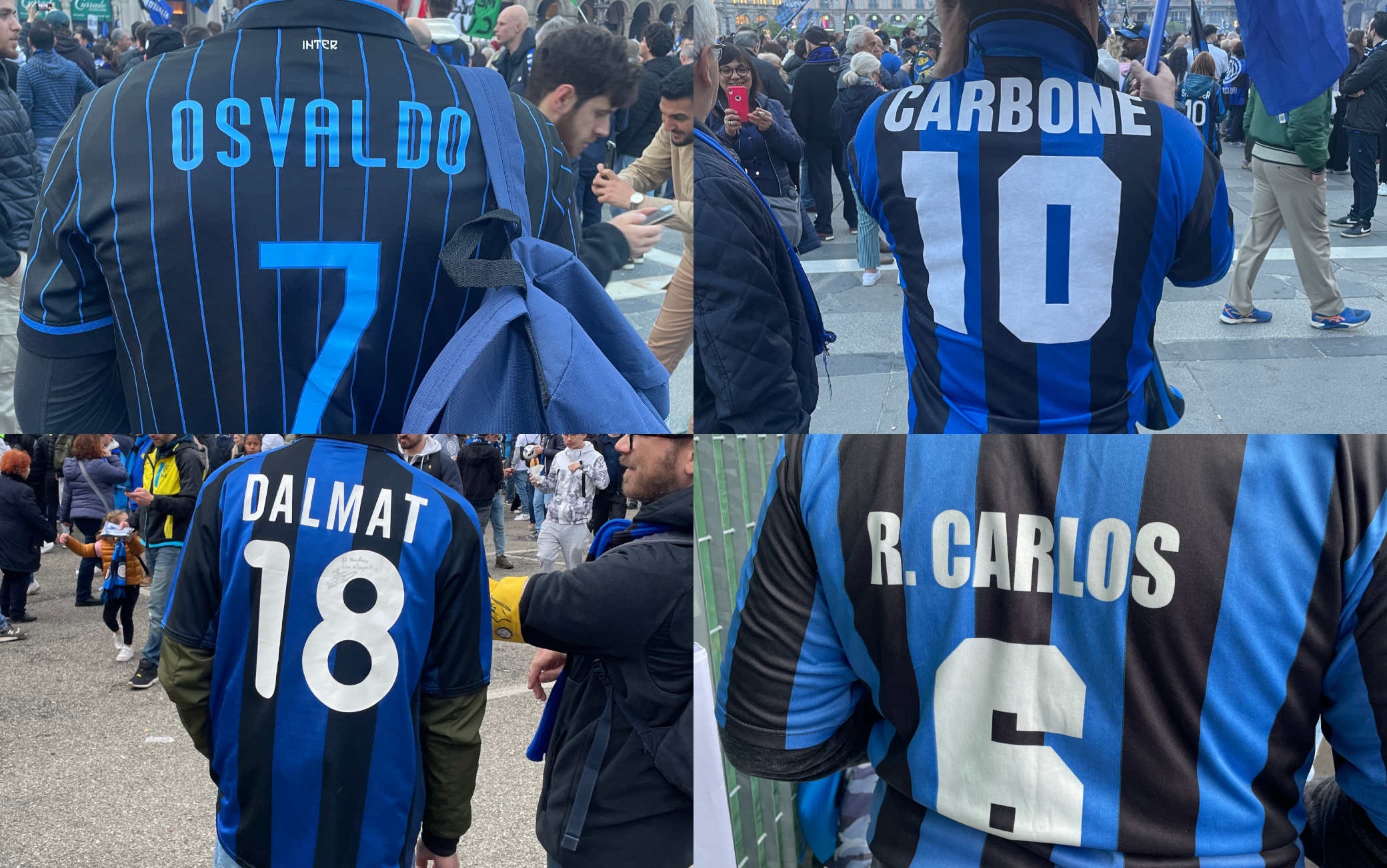Festa Scudetto Inter 2024: le maglie vintage dei tifosi nerazzurri ...