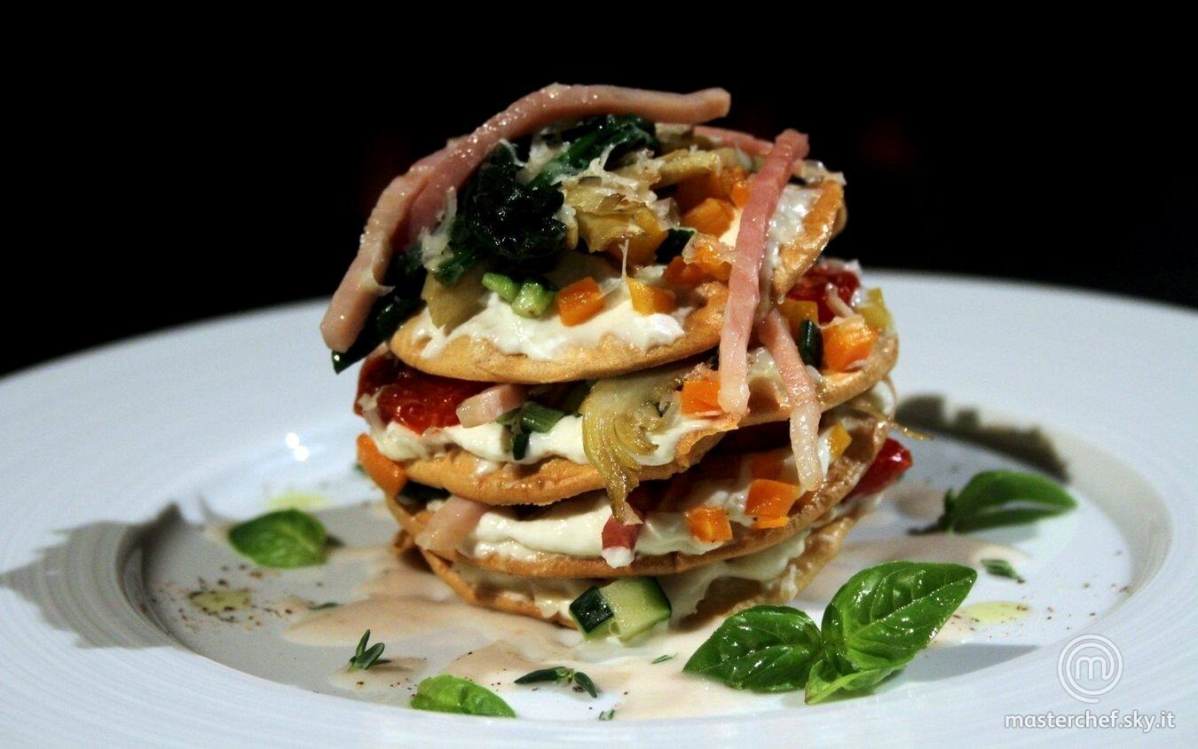 Masterchef: Lasagne croccanti con verdure in salsa di prosciutto di ...