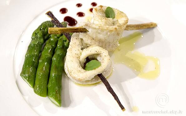 Masterchef: Girello di sogliola con liquirizia e asparagi | Sky