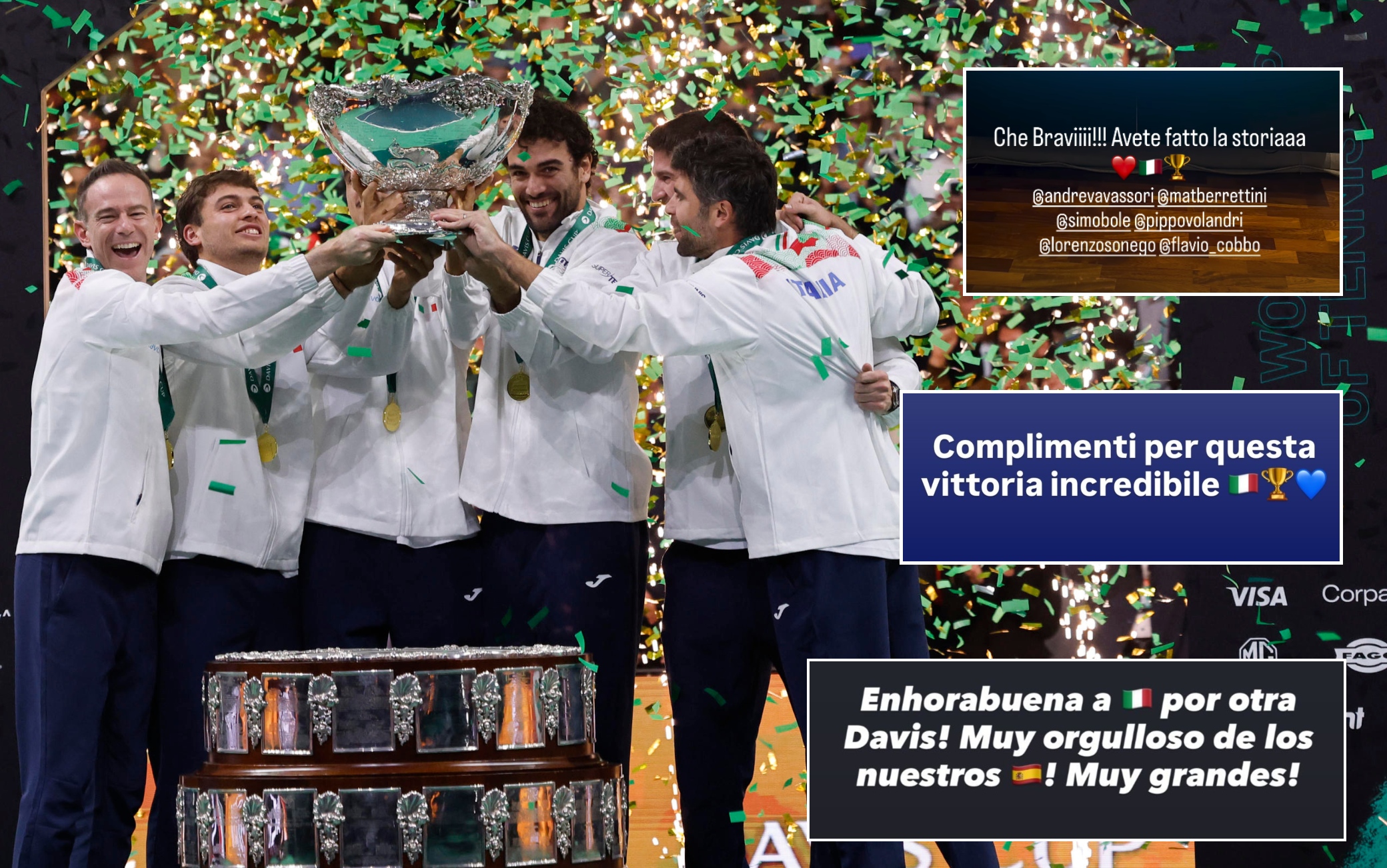 L'Italia vince la Coppa Davis 2025: le reazioni di Sinner, Musetti e ...