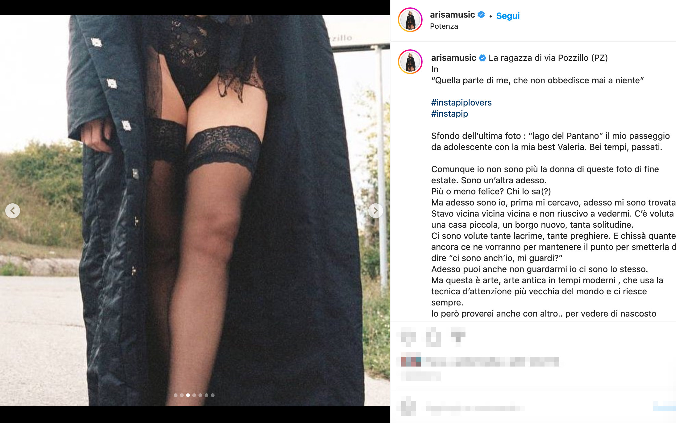 Arisa, tutti i look più stravaganti dalla ghirlanda di piume alle foto in intimo nelle campagne ...