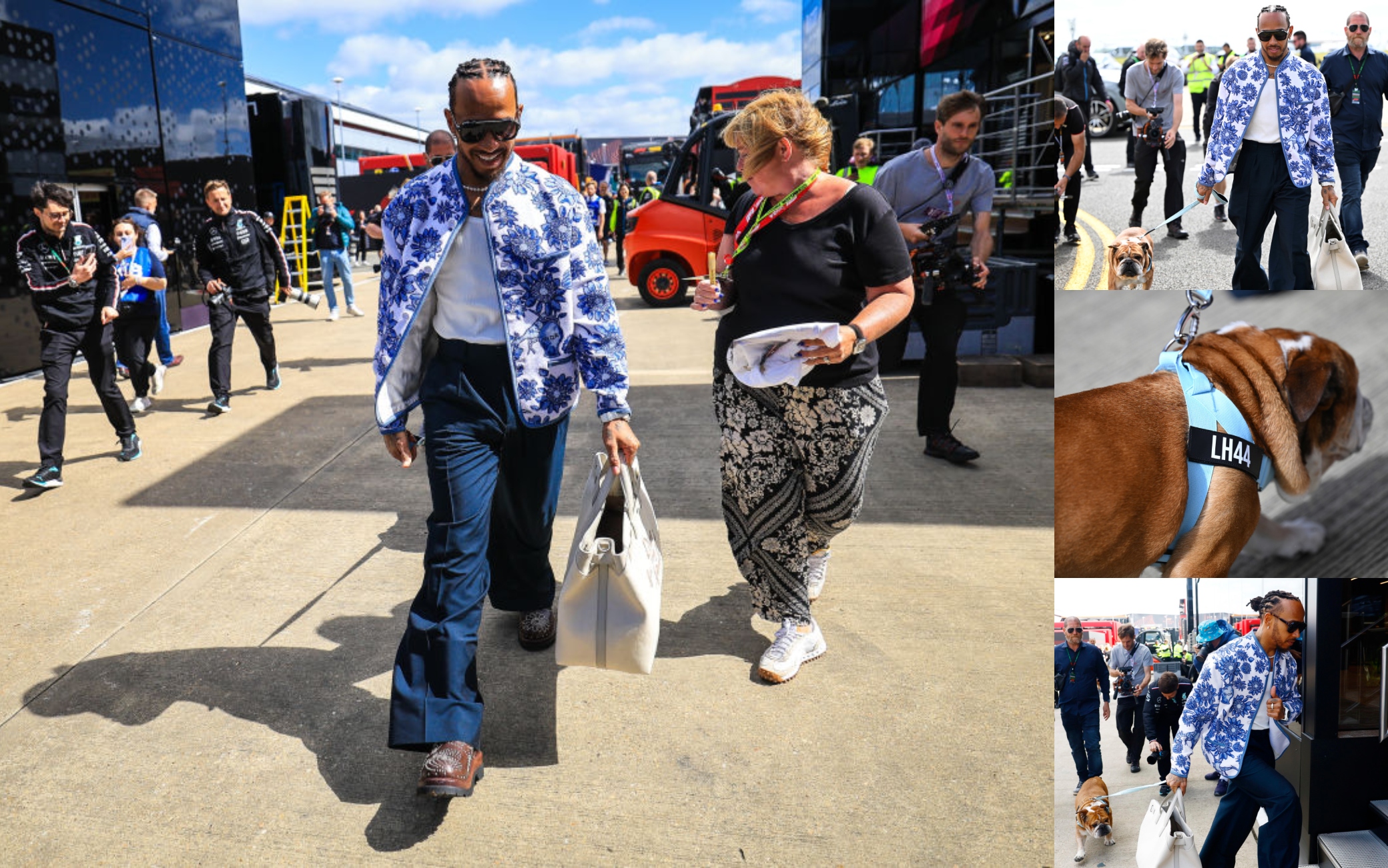 F1, Hamilton col cane Roscoe al GP Silverstone in Gran Bretagna | Sky Sport
