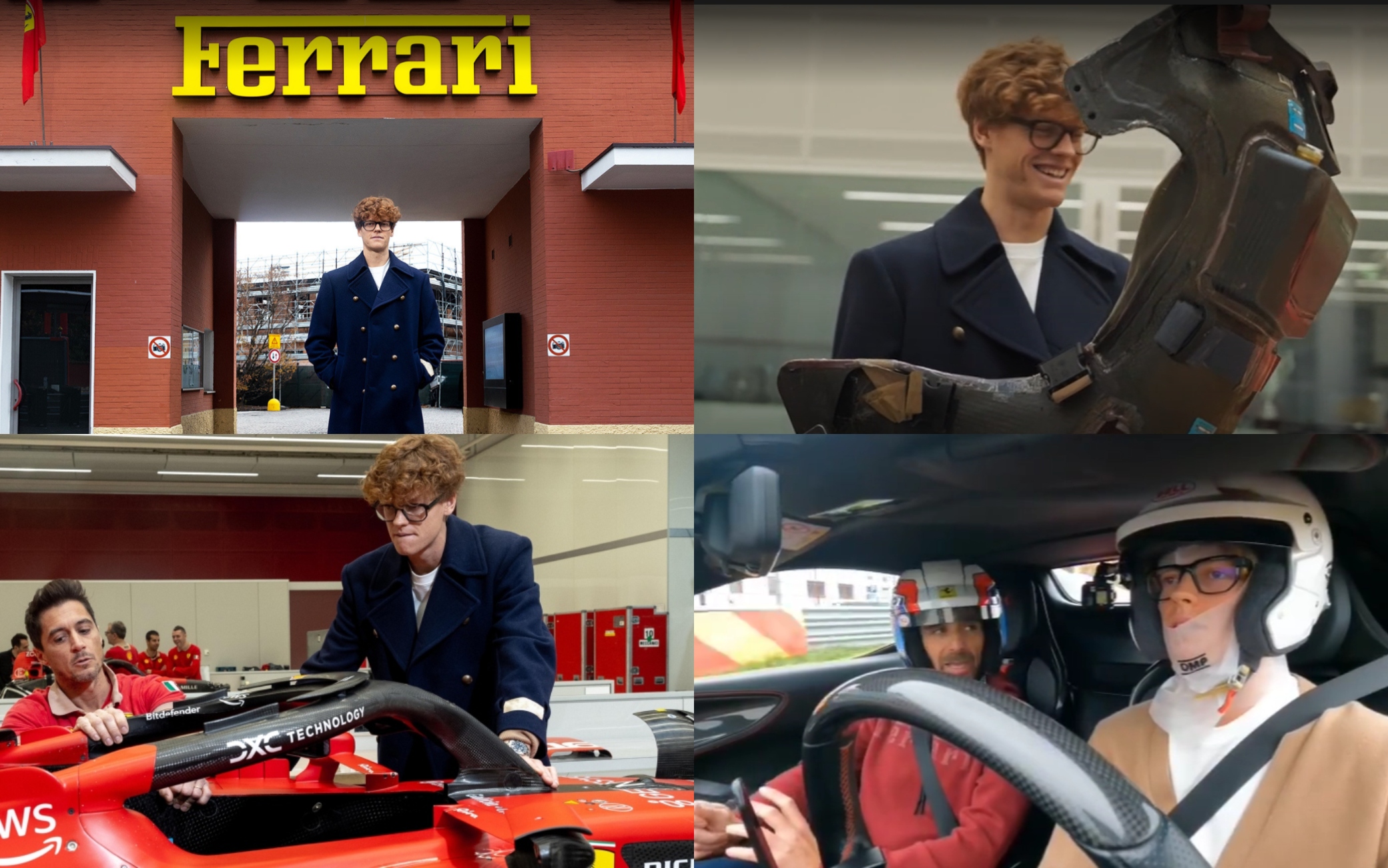 Ferrari, Sinner a Maranello: dalla visita in fabbrica alle prove in ...