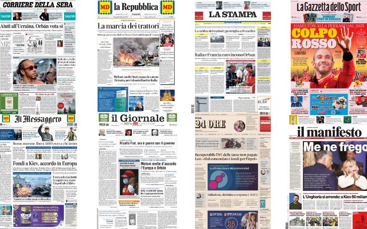 Le prime pagine dei quotidiani di oggi 2 febbraio: la rassegna stampa ...