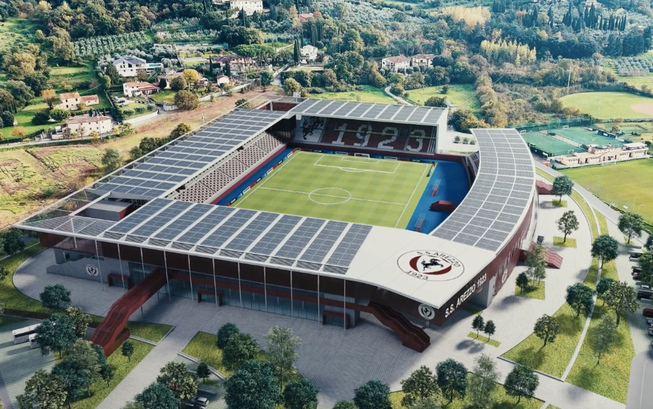 Arezzo: il progetto di riqualificazione dello stadio da 12.500 posti ...