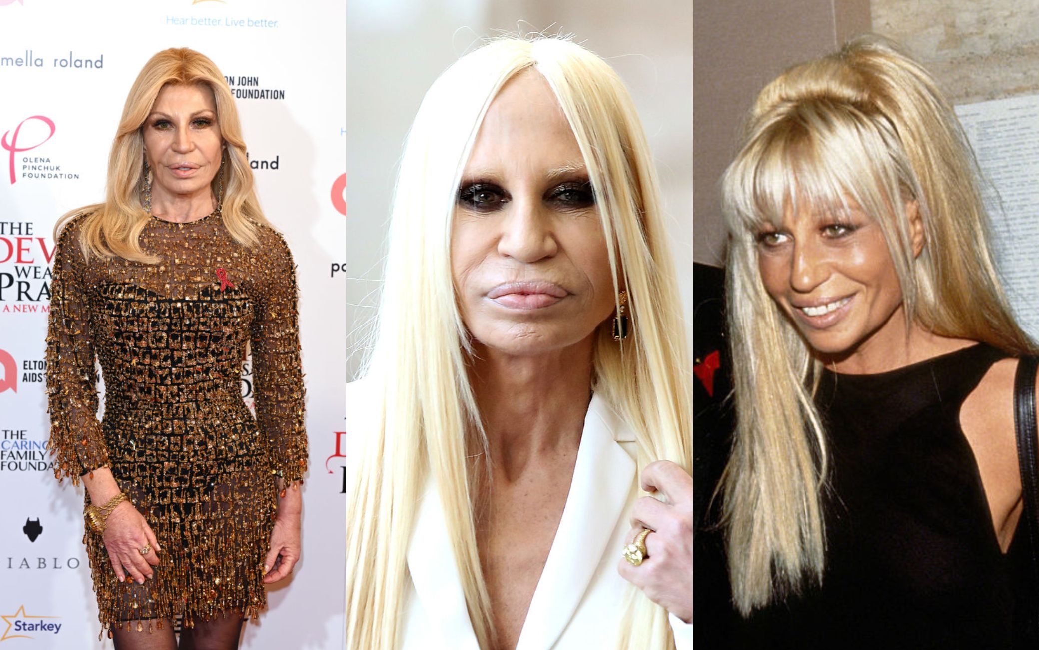 Donatella Versace, il nuovo look che stupisce tutti: la stilista ieri e ...