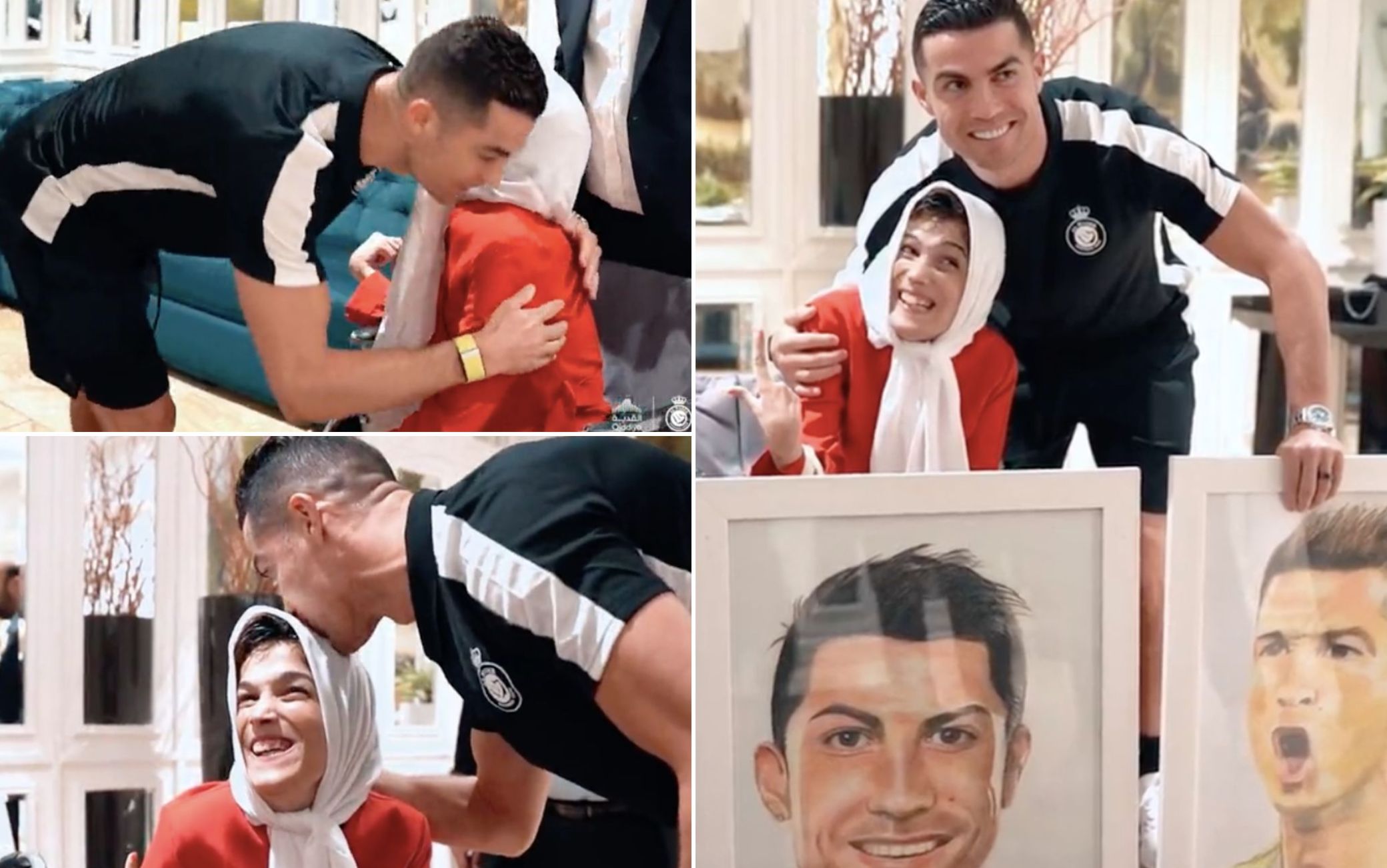 Cristiano Ronaldo bacia donna disabile in Iran: rischia 100 frustate | Sky Sport