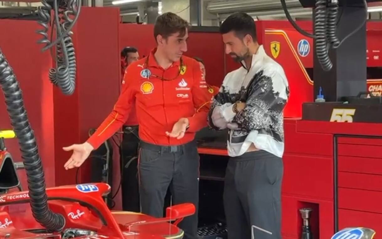 F1, GP Qatar: Djokovic ospite al box della Ferrari. E si allena con il ...