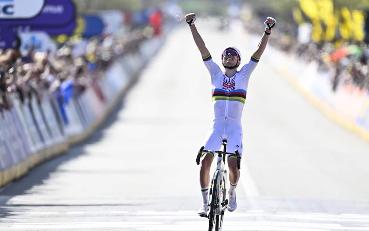 Giro delle Fiandre, trionfo di Pogacar davanti a Pedersn e van der Poel ...