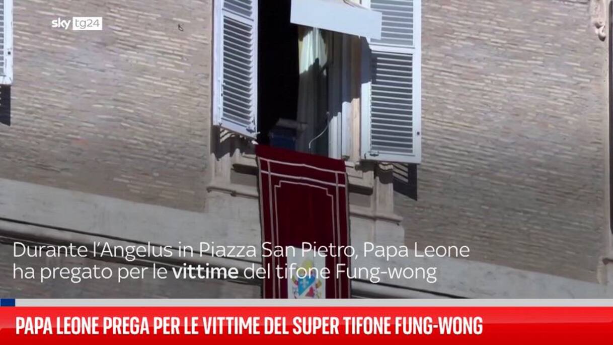 Papa Leone prega per le vittime del super tifone Fung-wong | Video Sky TG24
