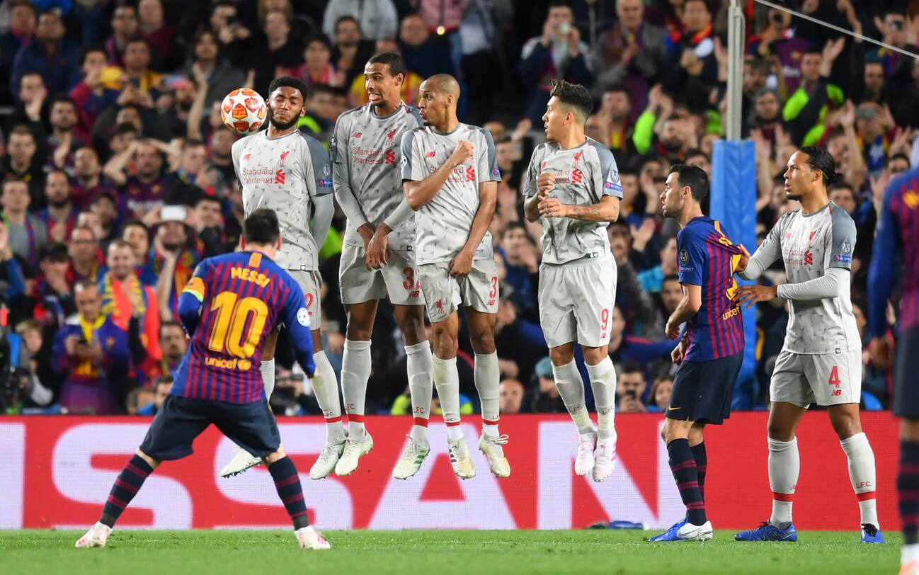 Calci di punizione di Messi, le facce dei giocatori in barriera | Sky Sport