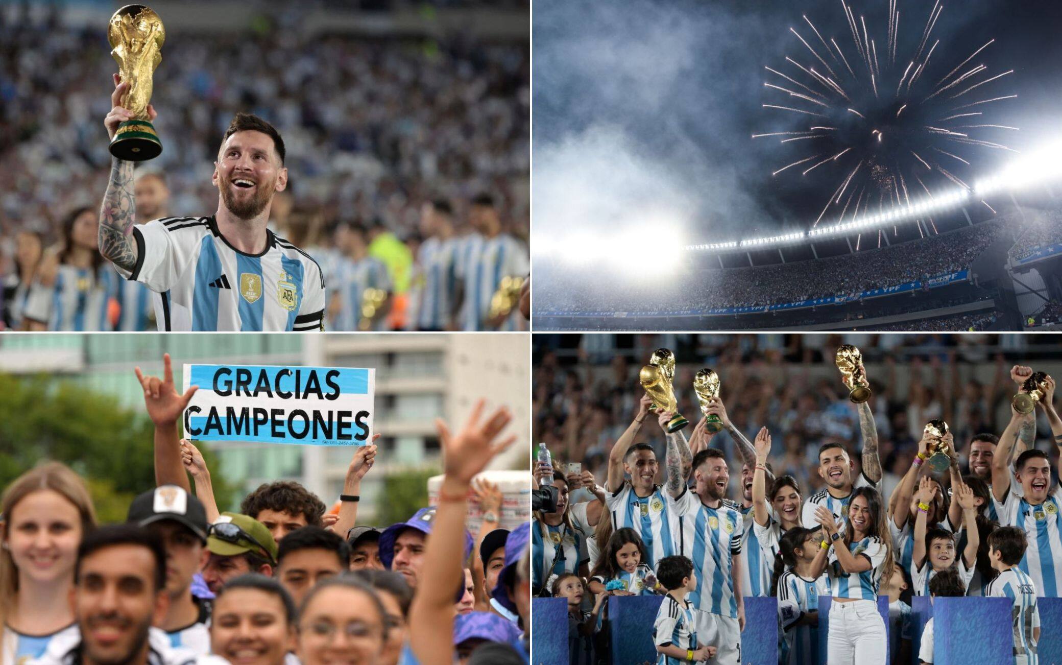 Argentina, la prima amichevole da campioni del mondo è una festa: Messi ...